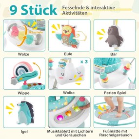Costway Baby Sky Jumperoo s nastavitelnou výškou a hračkami