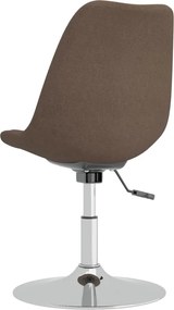 vidaXL Otočné jídelní židle 2 ks textil [338334] Barva: tmavě hnědá