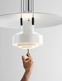 Stilnovo 9312 Saliscendi, zelené stahovací LED svítidlo, 33W LED 2700K stmívatelné DALI, prům. 63cm