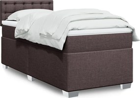 Box spring postel s matrací tmavě hnědá 80x200 cm textil 3288032