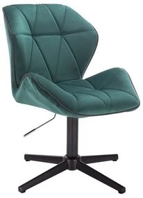 LuxuryForm DESIGN Otočná židle MILANO MAX VELUR na černém kříži - zelená