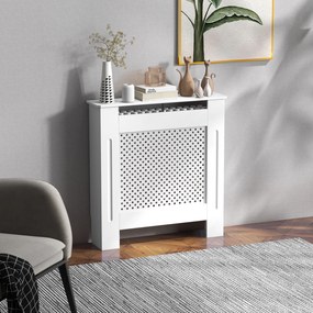 HOMCOM Kryt Radiátoru na Zeď - Moderní Design, MDF, 78x19x82 cm