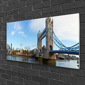 Obraz na skle Most Londýn Architektura 140x70 cm