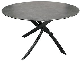 Kulatý jídelní keramický stůl Halia 120 cm antracitový