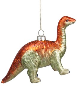 HANG ON Ozdoba dinosaur - zelená/oranžová