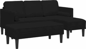 Set pohovek 2 ks Černá Polyester 3329270