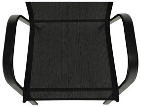 Židle, stohovatelná, tmavě šedá/černá, ALDERA