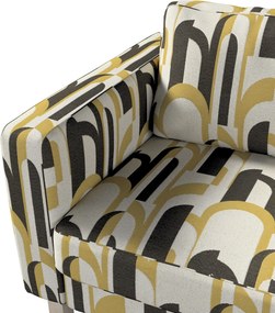 Potah na pohovku IKEA Karlstad, 3-místná, rozkládací barva vícebarevná látka pletený vzor, vzorované