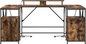 Stůl Kouřový dub Kompozitní dřevo 182 x 101 x 87,5 cm 3376138