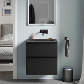 Koupelnová skříňka LAVOA 60 cm s umyvadlem z minerálního odlitku CREAM