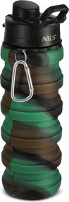 NC4106 ZELENÁ SILIKONOVÁ SKLÁDACÍ LÁHEV 500ML NILS CAMP