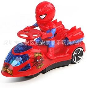 Svítící autíčko měnící směr s postavičkou Spider-man nebo Vesmírná policie Balení: bez krabice, Varianta: Spider-man