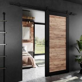 Posuvné dveře LOFT ADIO 1 černý + dub Craft zlatý 100