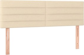 Box spring postel s matrací krémová 140x190 cm textil 3140134