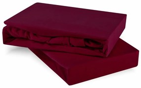Prostěradlo bordové jersey EMI, Plachta 90x200