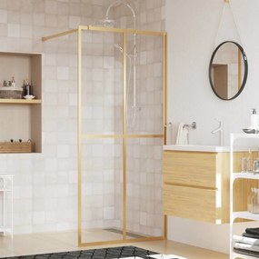 vidaXL Zástěna do průchozí sprchy čiré ESG sklo 80 x 195 cm [154942] Barva: zlatá