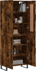 Skříň highboard kouřový dub 69,5 x 34 x 180 cm kompozitní dřevo 3199582