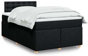 Box spring postel s matrací černá 120x190 cm textil 3288935