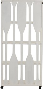 Bílý dřevěný policový regál s pádly Paddles - 80*35*172 cm