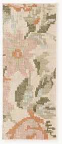 Vlněný běhoun's vyšitým květinovým vzorem Rosha