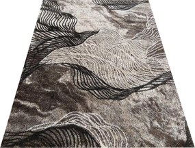 DY Hnědý koberec s abstraktním vzorem Panamero 11 Rozměr: 60x100 cm