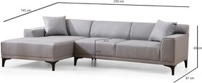 Rohová sedací souprava Petra 250 cm - výběr z 5 provedení