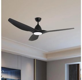 ZEVENTI - LED Stropní ventilátor URBINO LED/20W/230V Wi-Fi Tuya černá + DO ZEV007