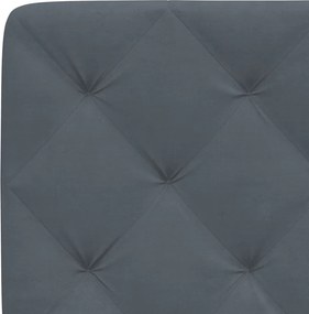 Postel s matrací tmavě šedá 100 x 200 cm samet 3208641