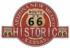 Plechová cedule ROUTE 66