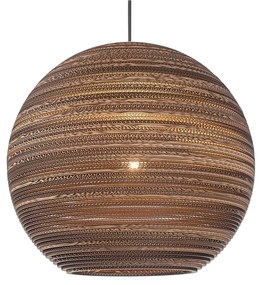 Závěsné kartonové kulaté svítidlo Moon Dekor: Přírodní, Rozměr: ø 610 mm x 530 mm