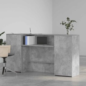 Recepční stůl betonově šedý 200x50x103,5 cm kompozitní dřevo 3324217