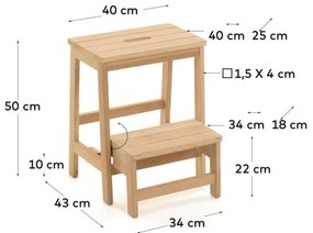 Stolička z březového dřeva v přírodní barvě Nell – Kave Home