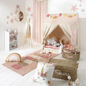 Atmosphera for Kids Dětský koberec skákací panák Rainbow růžový 150 x 80 cm