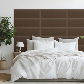 Sametový čalouněný panel - Obdélník - 80x20cm Farba: Hnědá
