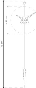 Designové nástěnné hodiny Nomon Punto y coma N 113cm