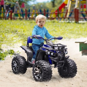 HOMCOM 12V Elektrická čtyřkolka pro děti 3-5 let 3-8 km/h, Dětské elektrické auto s hudbou, MP3, USB, TF kartou, světlomety a pedálem, v PP a kovu, 10