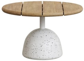 Kulatý zahradní konferenční stolek s deskou z akácie ø 55 cm Saura – Kave Home