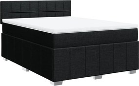 Box spring postel s matrací černá 140x200 cm textil 3289393