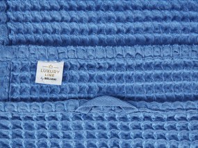 Modrá sada 4 bavlněných ručníků AREORA Beliani