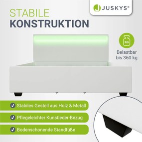 Juskys Čalouněná postel Lyon s úložným prostorem Barva: tmavě šedá, Velikost: 140 × 200 cm