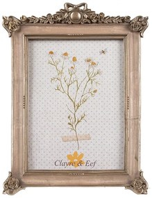 Zlatý zdobený fotorámeček s patinou - 18*2*24 cm / 13*18 cm