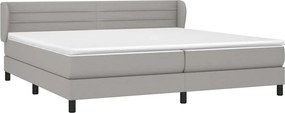 Box spring postel s matrací světle šedá 200 x 200 cm textil 3126349