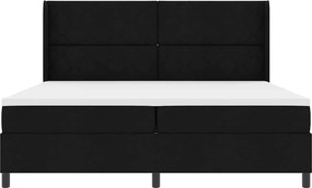 Postel s boxspringem s polštářem Černý 200 x 200 cm textil 3341730