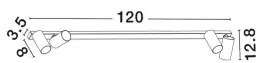 Minimalistické bodové svítidlo Oso 4 Bílá