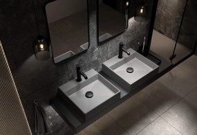 Deante Correo, granitové umyvadlo na desku 400x400x100 mm, šedá metalíza, DEA-CQR_SU4S