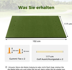 Costway 3-v-1-Ticking mat pro golf. Vysoce kvalitní úderová podložka s umělým