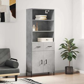 vidaXL Skříň highboard 69,5 x 34 x 180 cm kompozitní dřevo [3200524] Barva: Betonová šedá