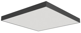 Arelux PXQ04WW SBK Xpill Square, černé stropní svítidlo, 80W LED 3000K, 80x80cm