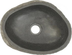 vidaXL Umyvadlo říční kámen oválné 29–38 cm [146212]