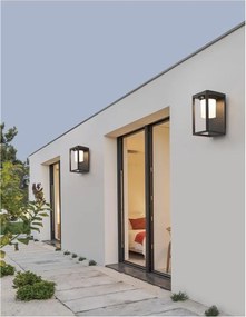NV 9120621 Venkovní nástěnné svítidlo LOVETO antracitový hliník a akrylový difuzor LED 1.5W 3000K 3.7V 125st. IP65 solární / vypínač na těle / pohybový senzor - NOVA LUCE
